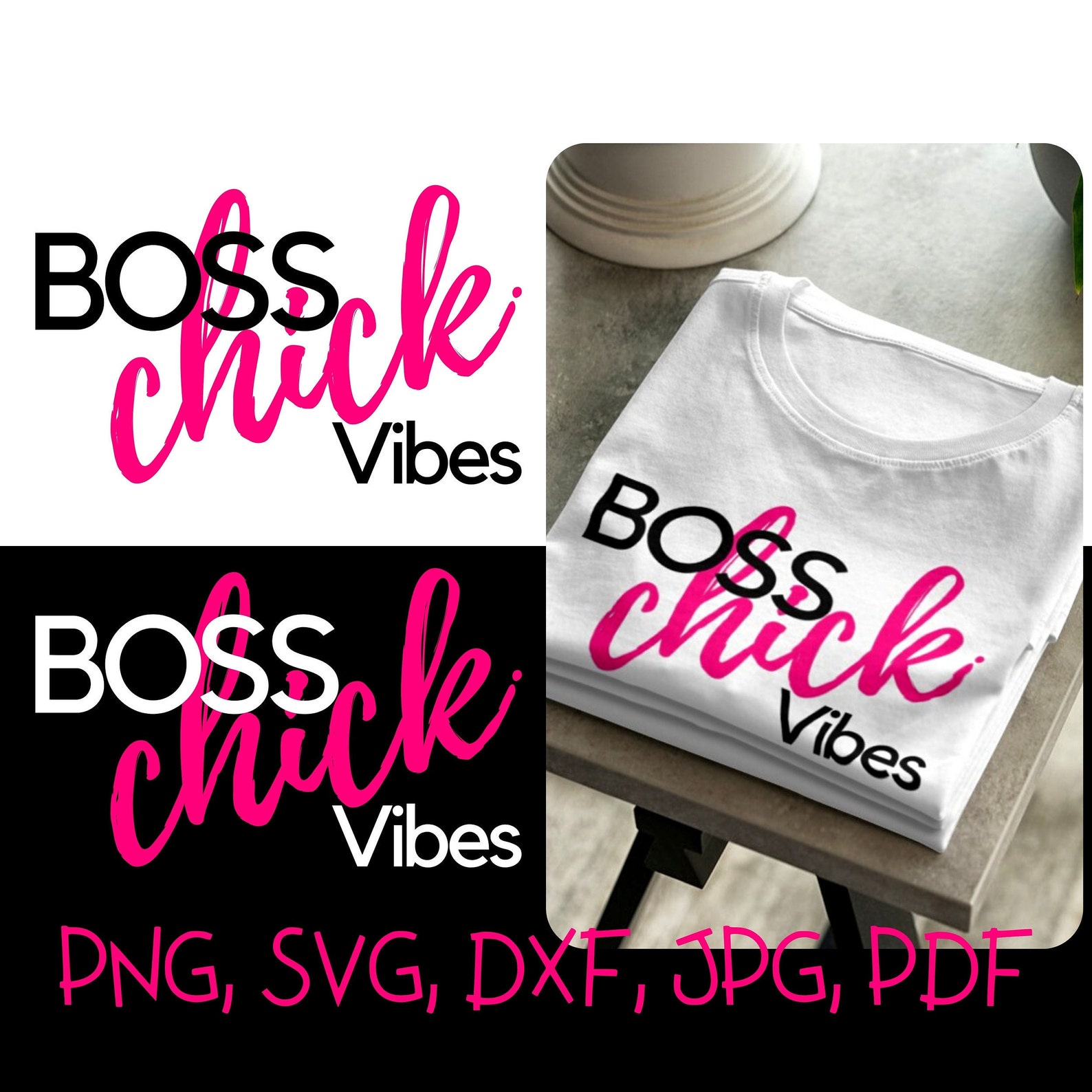 Boss Chick Vibes PNG, SVG, Entrepreneur, Boss Lady, Girl Boss, CEO ...