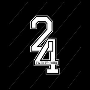 Number 24 Svg, 24 Twenty-four Svg, PNG, SVG, Numerical Design, Sports ...