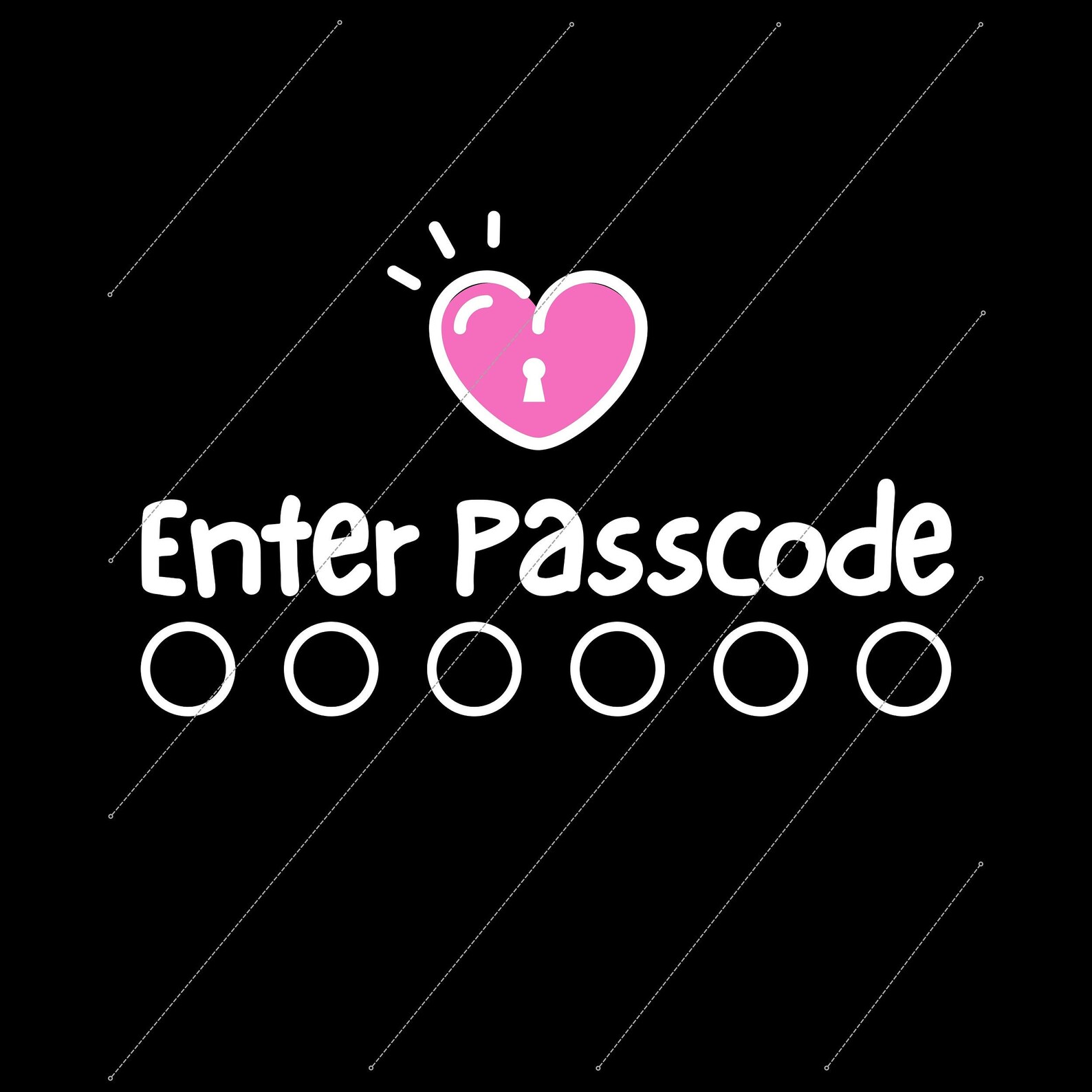 Enter Passcode Pass Code Svg File PNG SVG Kawaii Heart | Etsy