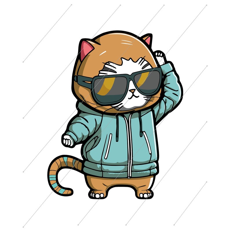 Cute Baby Cat Svg File Kawaii Cute Cat PNG SVG Cool Cat - Etsy