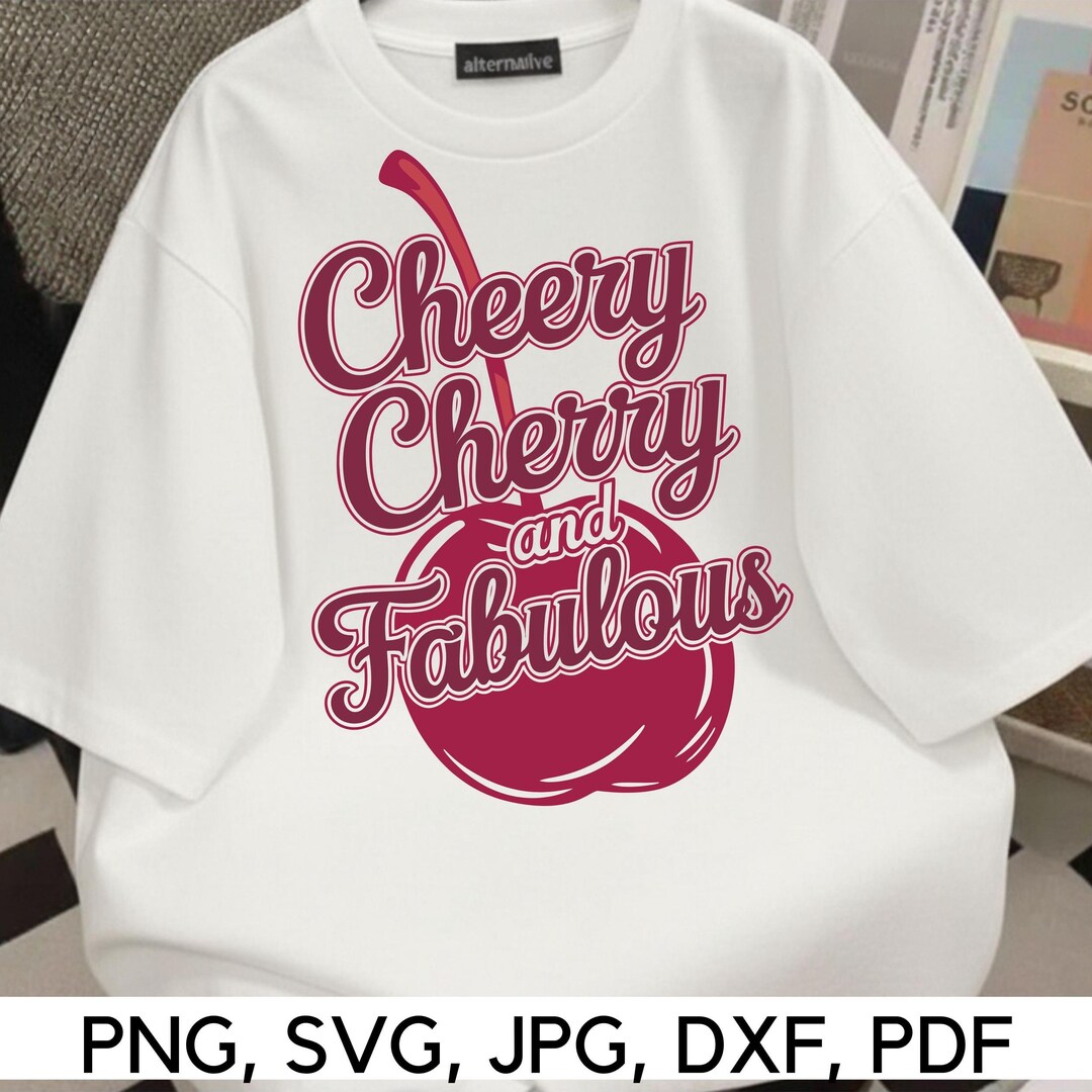 Cheery Cherry Retro Typography SVG PNG : Retro Groovy Feminine, Trendy ...