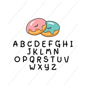 Donuts Crew Svg, ABCD Alphabet Svg, Donuts Svg, PNG, SVG, Donuts Lover ...