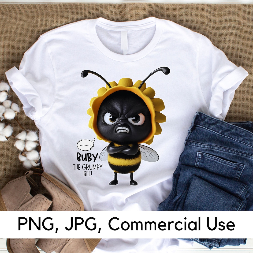 Grumpy Bee PNG: Funny Animal Meme, Commercial Use (digital Download) - Etsy