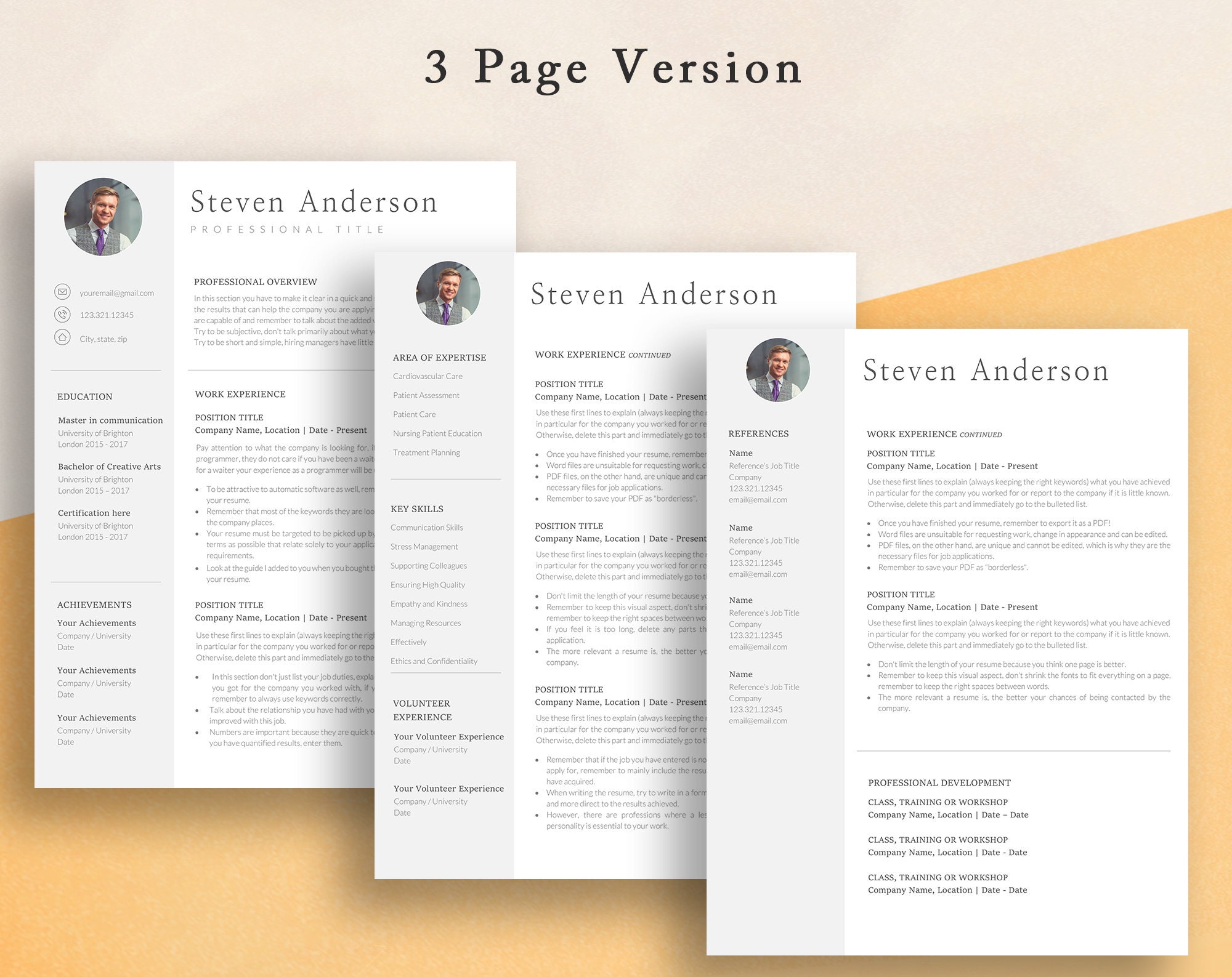 ATS Friendly Resume Template for Google Docs Resume Template | Etsy