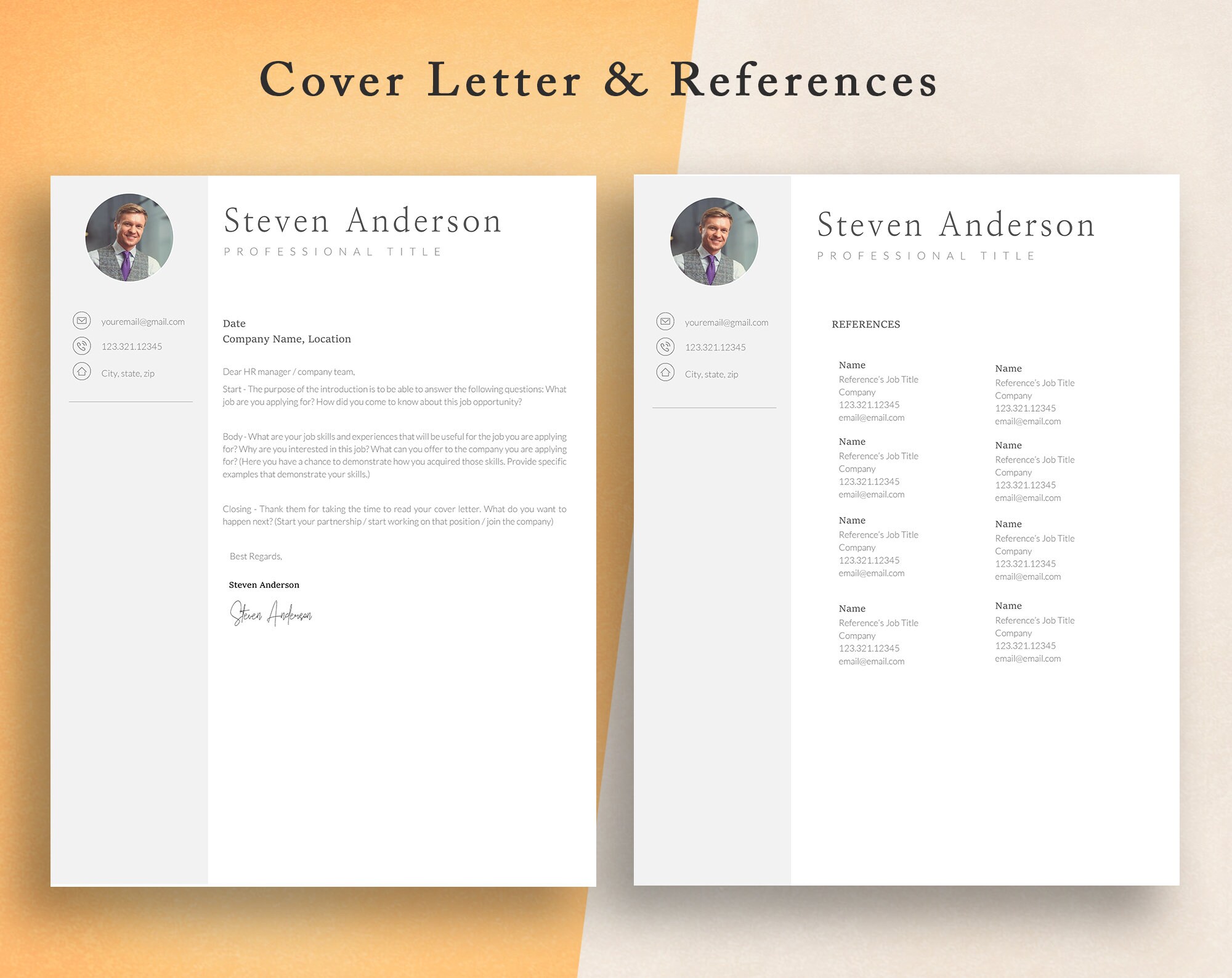 ATS Friendly Resume Template for Google Docs Resume Template | Etsy