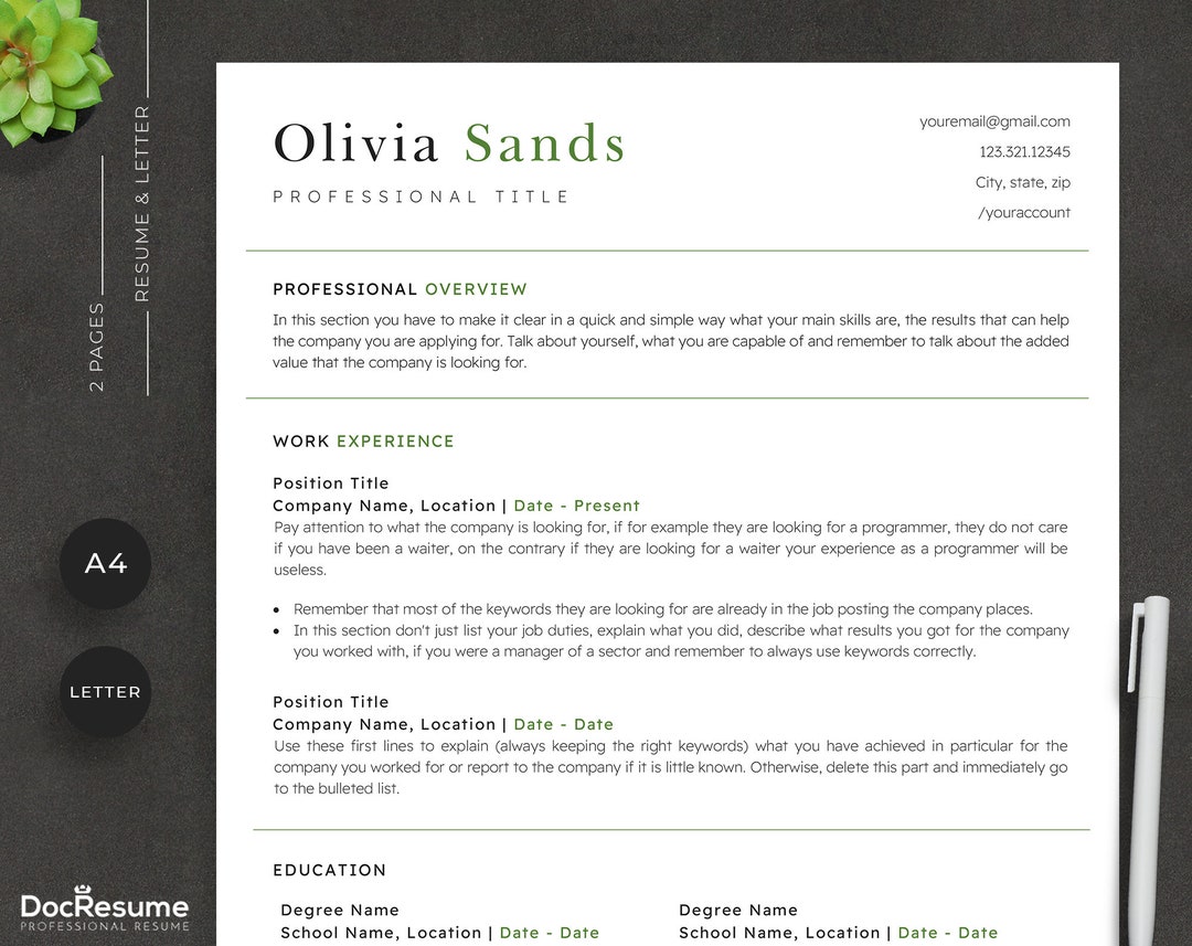 2023 ATS Resume Template for Word & Google Docs • Software Tracking ...