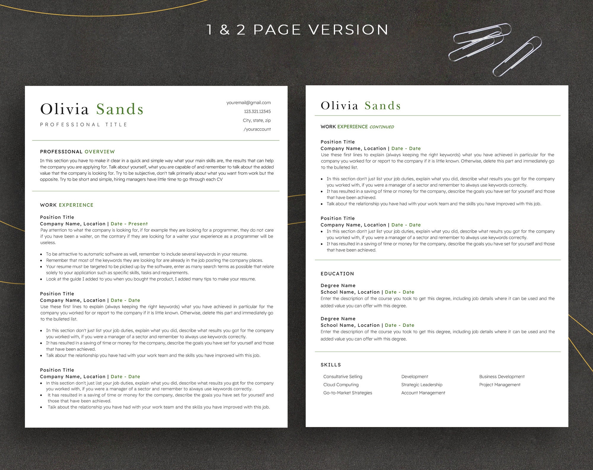 2023 ATS Resume Template for Word & Google Docs • Software Tracking ...