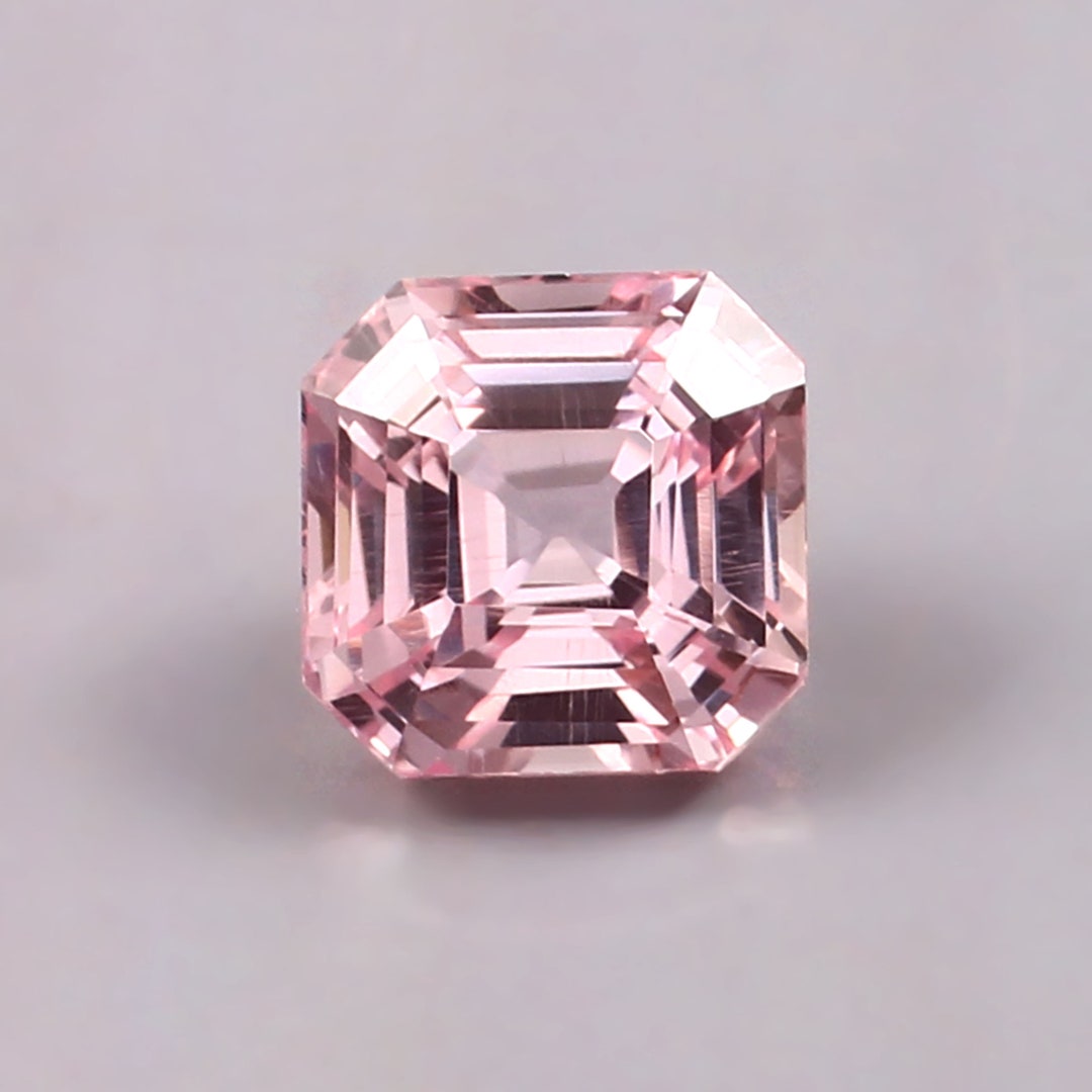 AAA Flawless Pink Color Morganite Loose Asscher Cut Gemstone Quality ...
