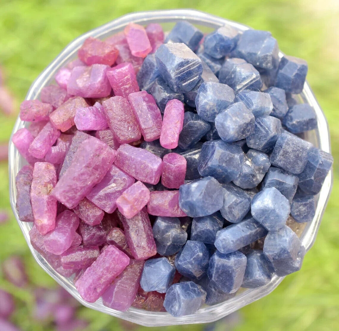 Natural Blue Sapphire&ruby Mix Lot Rough 5to10mm Loose Gemstone ...