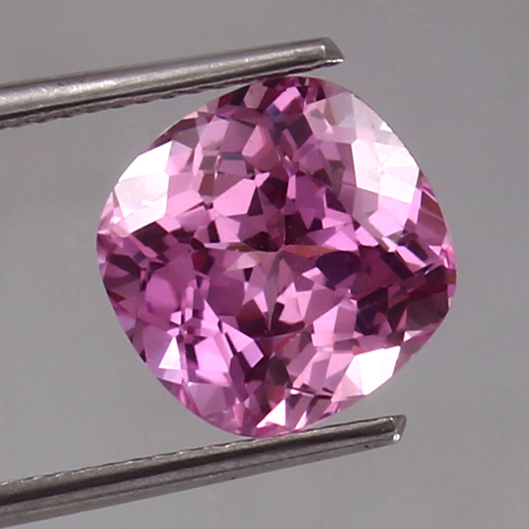 AAA 5.50 Ct Flawless Ceylon Pink Sapphire Loose Cushion Gemstone Cut ...