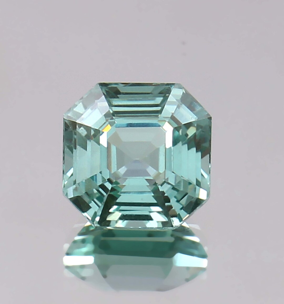 AAA 8x8 MM Flawless Ceylon Green Spinel Loose Asscher Cut Gemstone ...