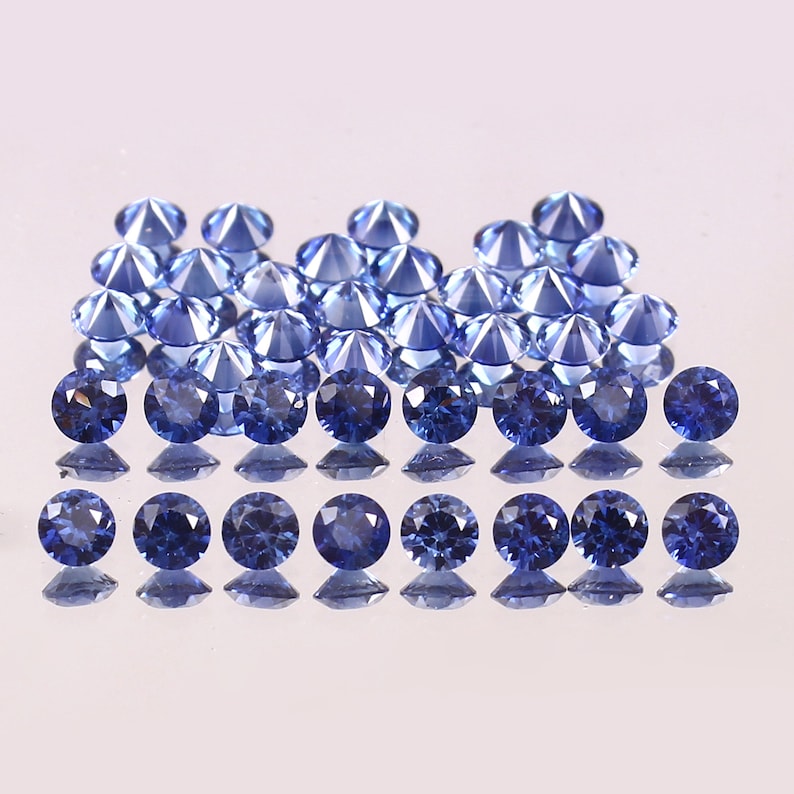 AAA Ceylon Royal Blue Sapphire: 3x3 Mm Round Cut Gemstone Lot - Etsy