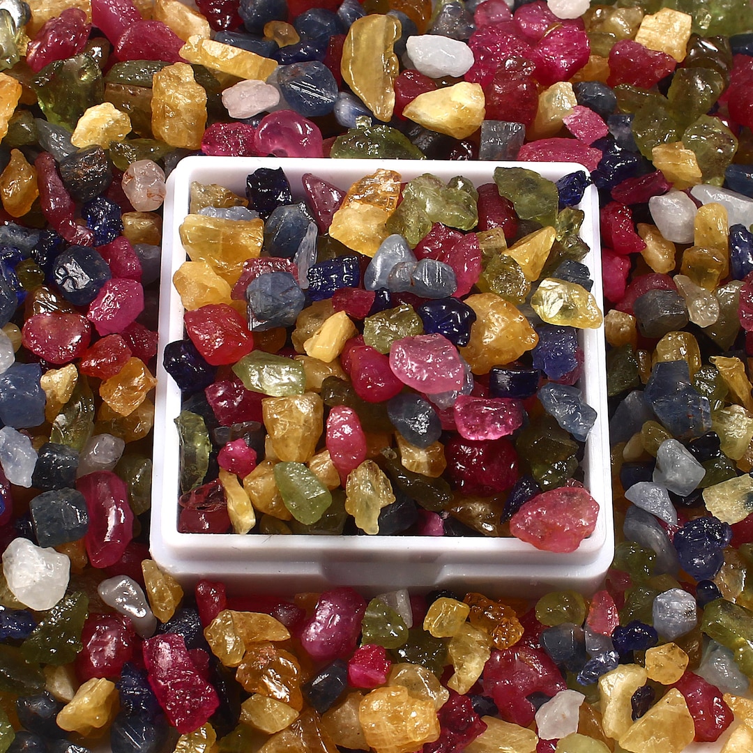 Rough Sapphire & Ruby Mix Lot: Natural Healing Crystals (3-5 MM) - Etsy