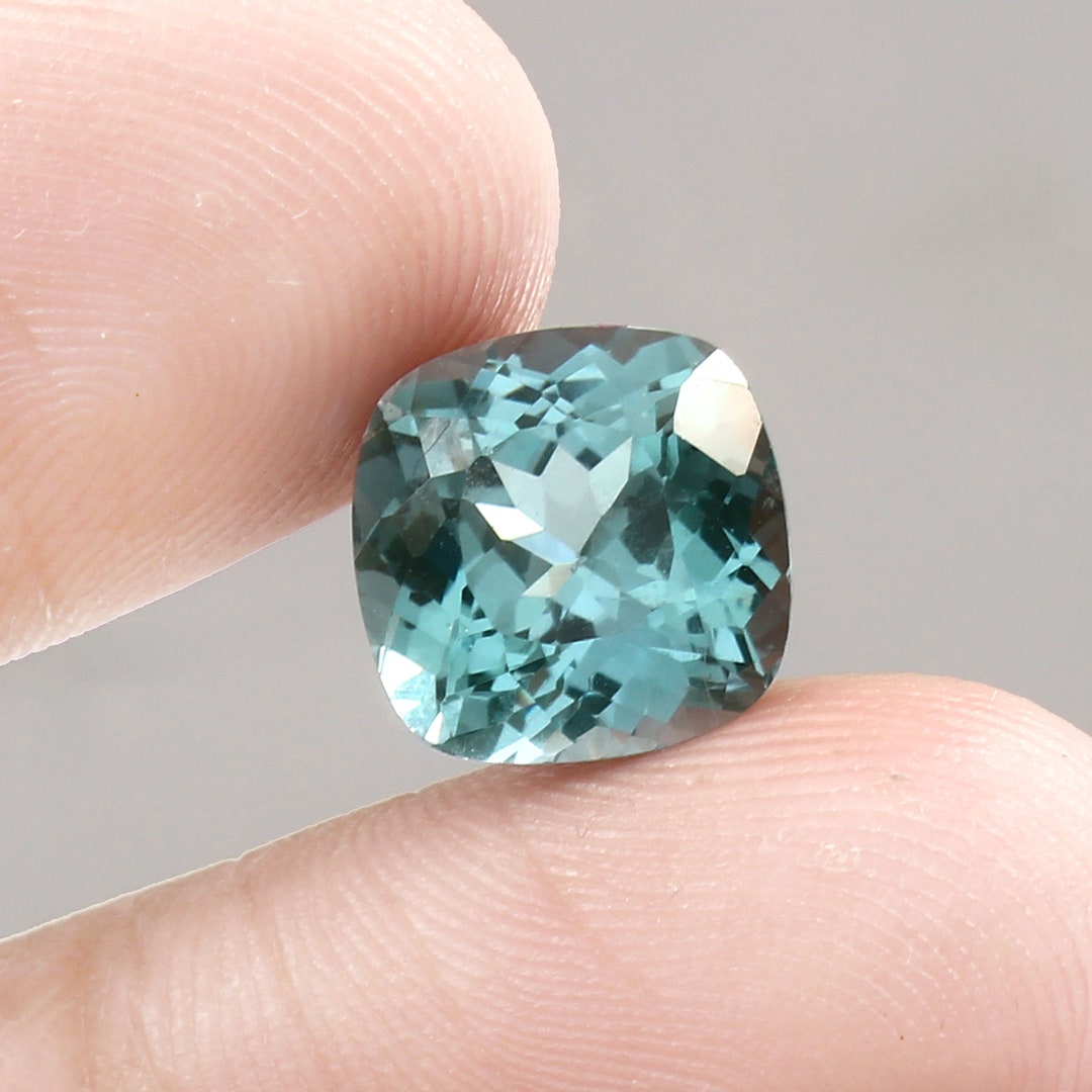 AAA Flawless Ceylon Green Spinel Loose Cushion Cut Gemstone, Fine ...
