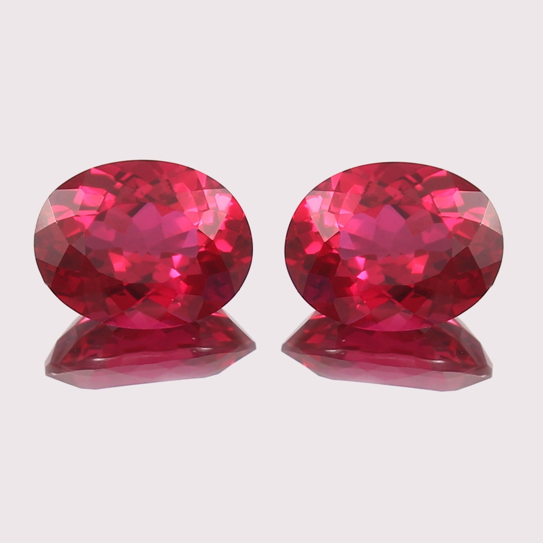 AAA Mozambique Ruby Pair: Pigeon Red Oval Gemstones, 10x8 MM - Etsy