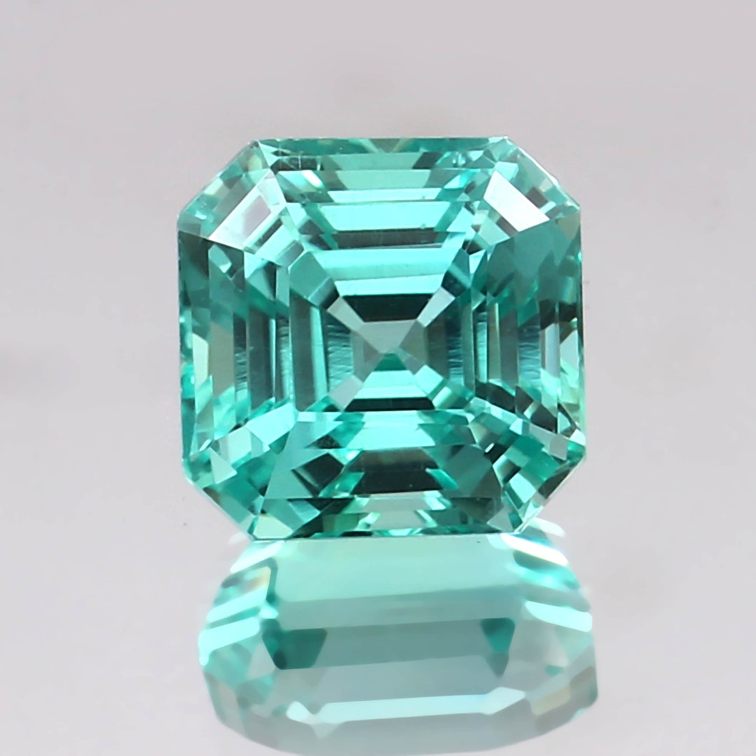 AAA Grade Flawless Blue Green Ceylon Parti Sapphire Loose Asscher Cut ...