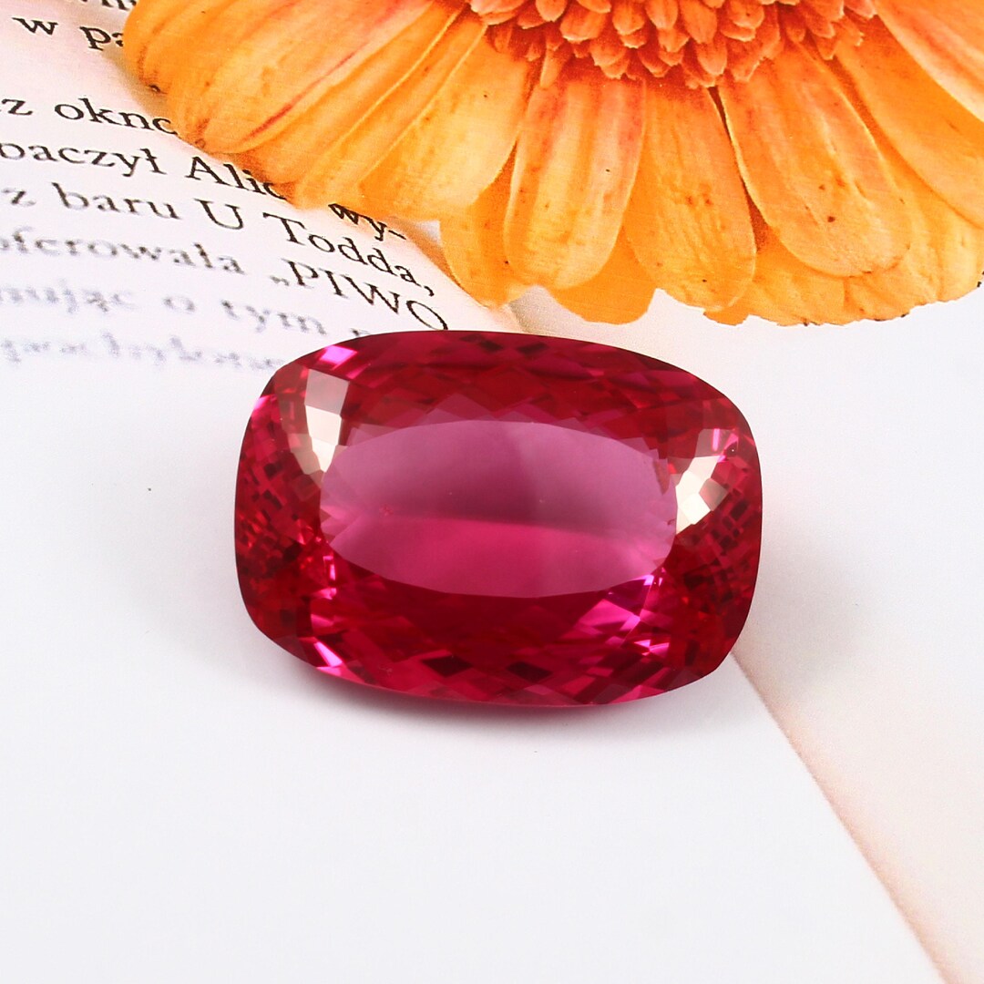 AAA Burma Ruby Loose Gemstone:cushion Cut 38x27 - Etsy