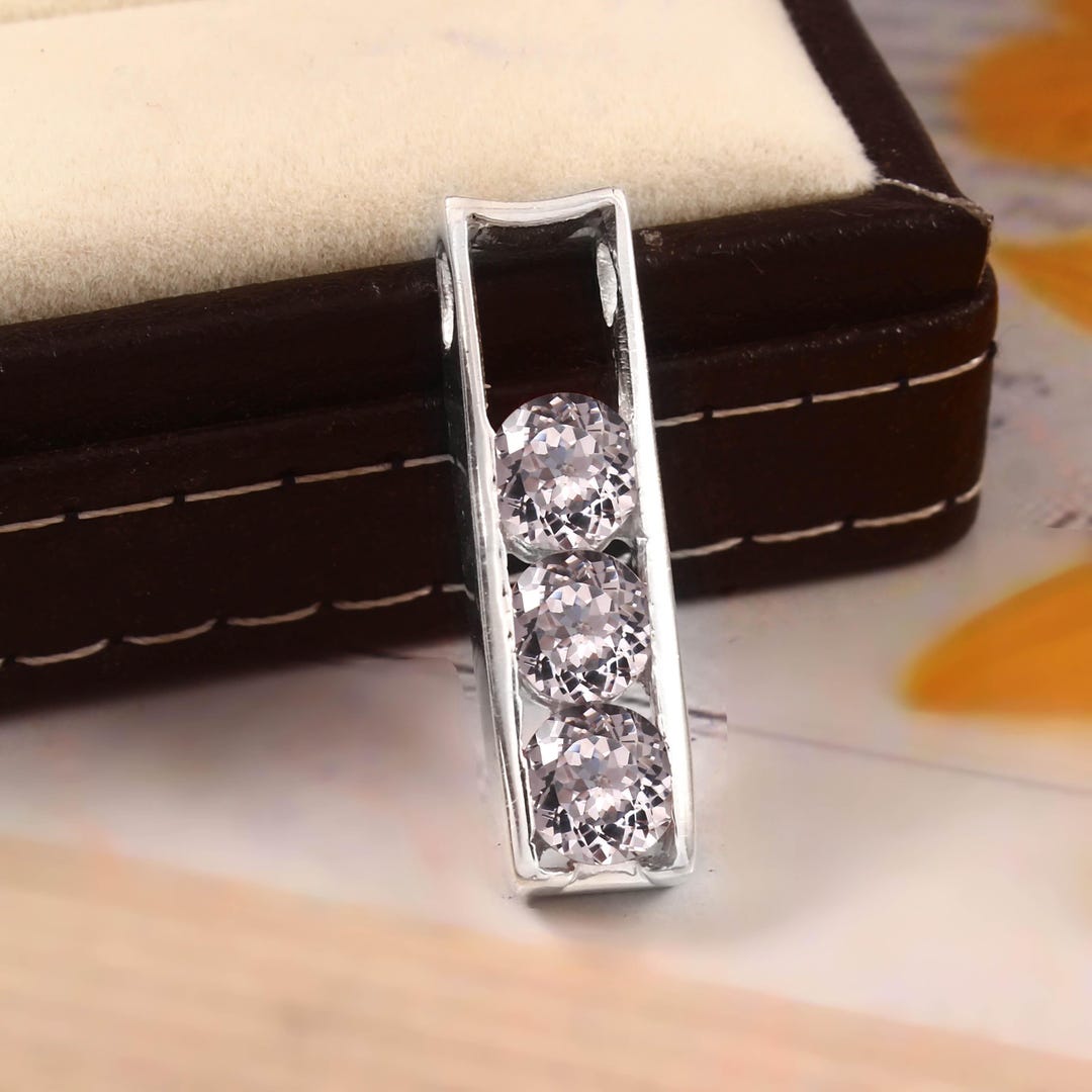 Handmade Sterling Silver Ceylon White Sapphire Pendant: AAA Gemstone - Etsy