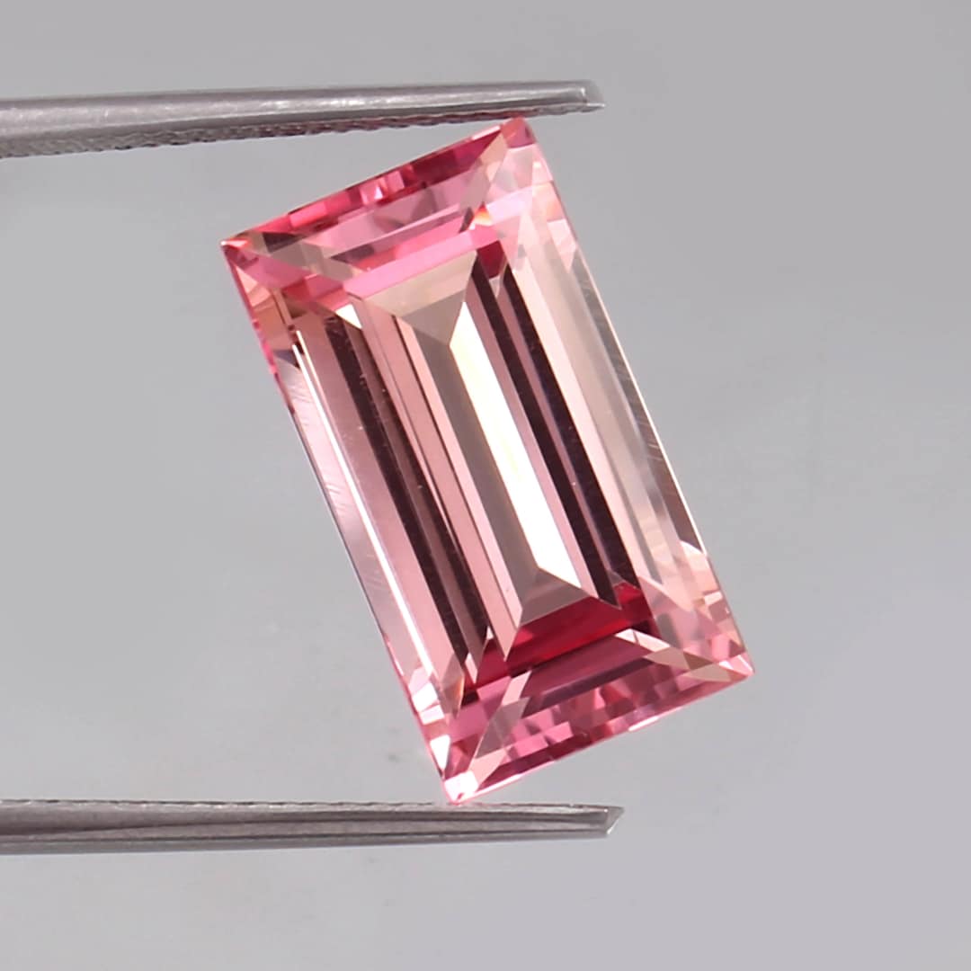 AAA Flawless Ceylon Padparadscha Sapphire Loose Emerald Cut Gemstone ...