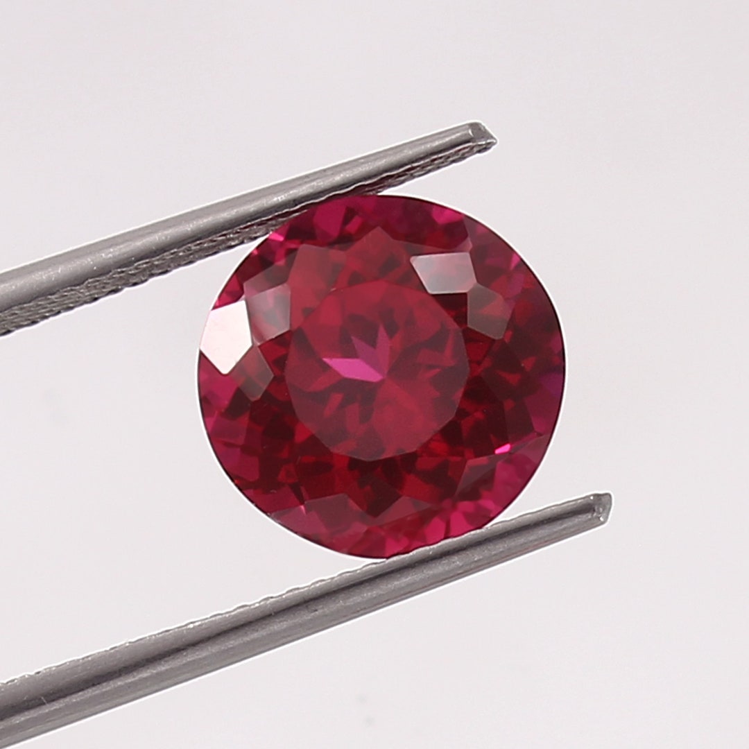 AAA Flawless 11x11 MM Mozambique Blood Red Ruby Round Loose Cut ...