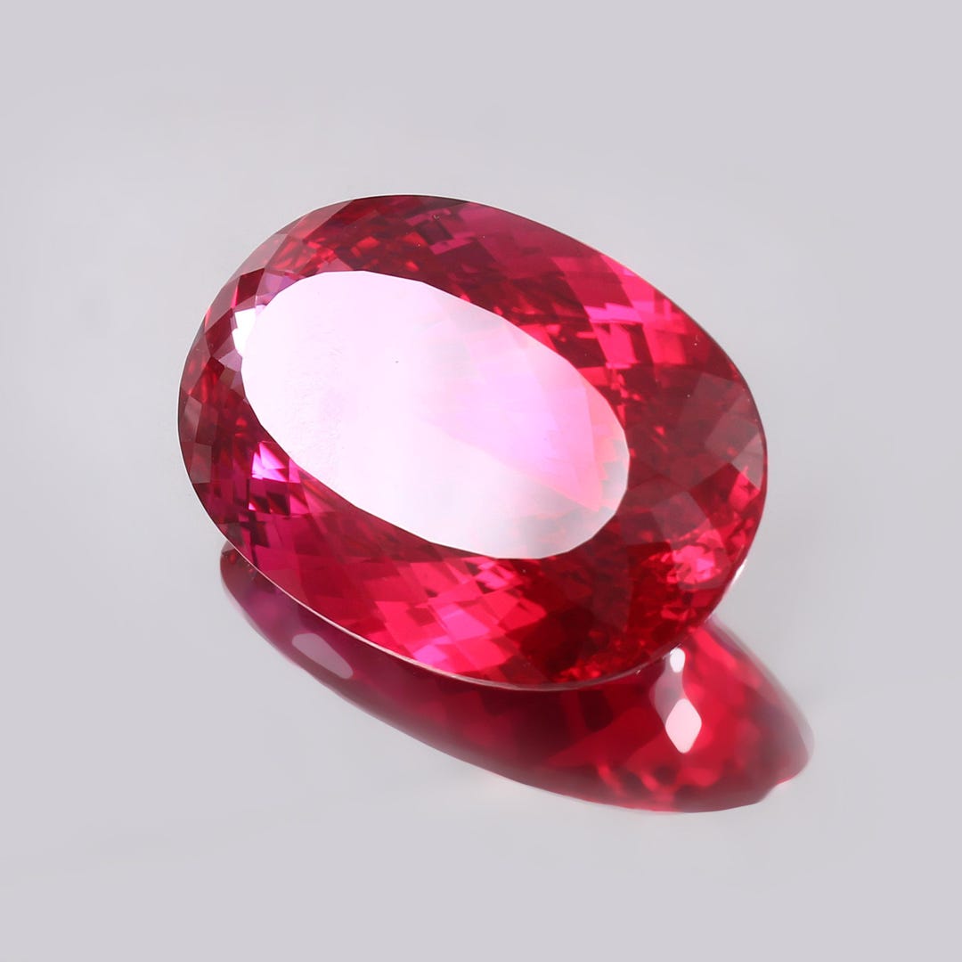 Flawless Mozambique Blood Red Ruby Loose Oval Gemstone Cut Big Size ...