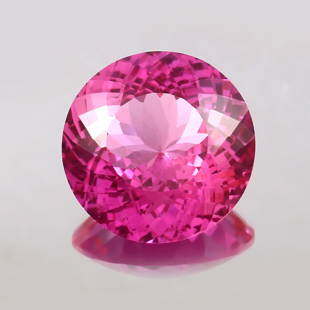 A+ Flawless Ceylon Pink Sapphire Loose Round Gemstone Cut, Jewelry ...