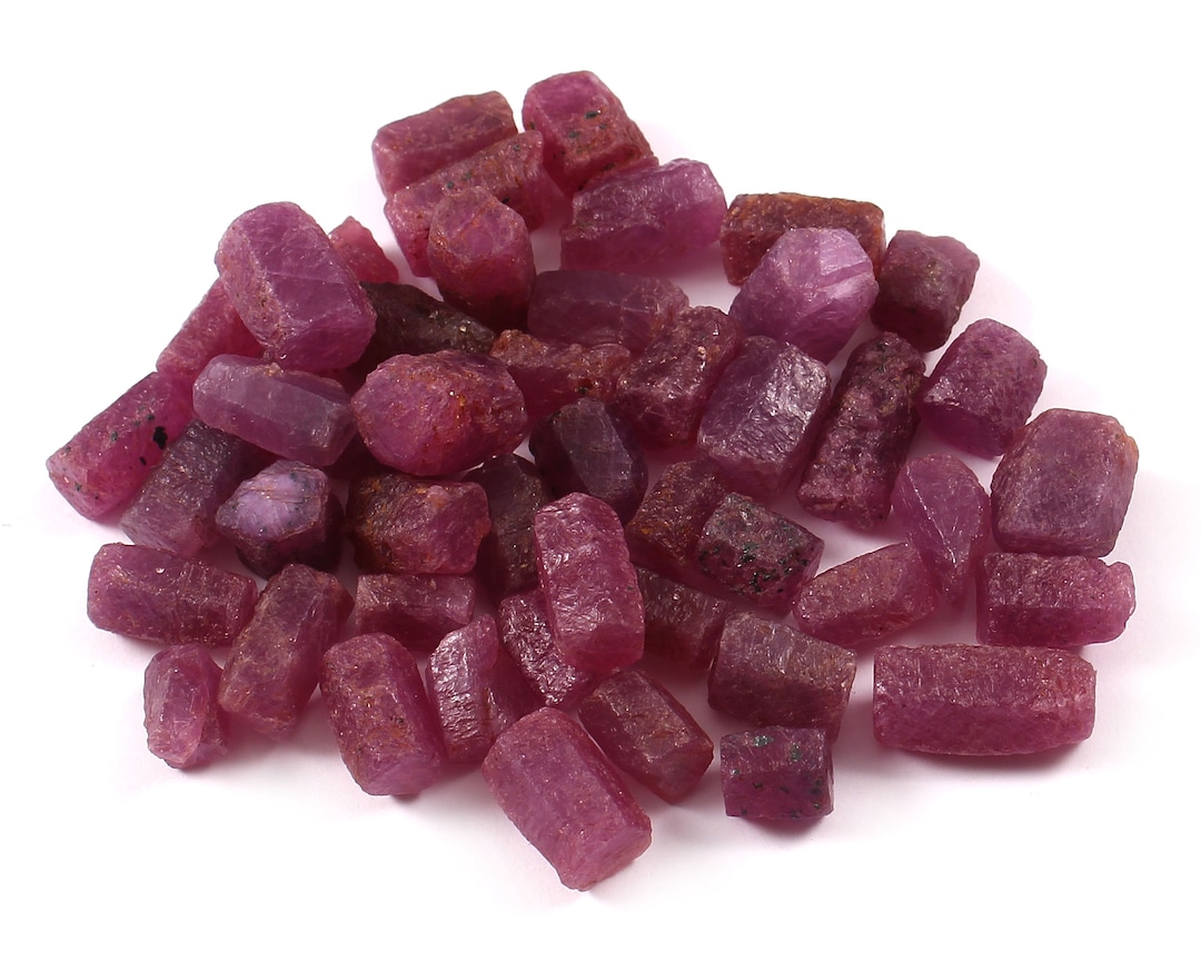 Natural Ruby Rough: 7-10mm Raw Gemstone Sticks, Earthmined Minerals - Etsy