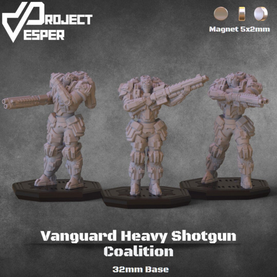 Vanguard 3-man Heavy Shotgun Coalition - Vesper Project - 32mm ...