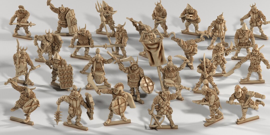 Orc Soldiers 28 Unpainted Miniatures /28mm / Medusa Miniatures - Etsy