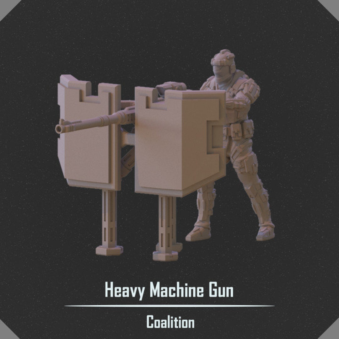 Heavy Machine Gun - Vesper Project - 28mm Unpainted Miniature for ...