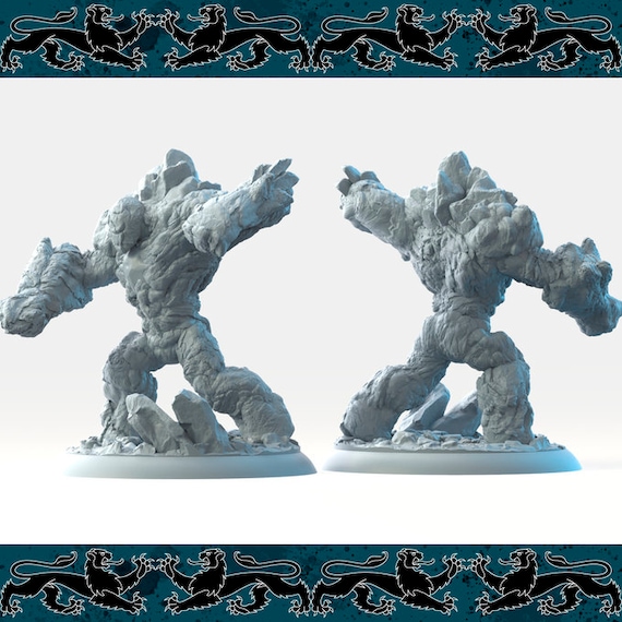 Earth Elemental/ Rock Giant /golem Unpainted Miniature for - Etsy