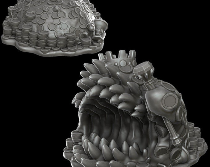 Gold Pile Mimic 2pc Set Unpainted Miniatures for Tabletop Gaming 28mm ...