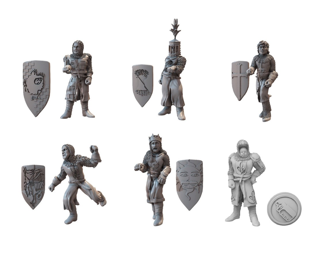 Bretonians Human Knight Football Team Unpainted Miniatures / | Etsy