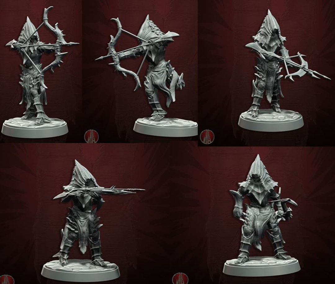 Ozoth - Orc Archer - Orc Horde - 5 Poses - 32mm Unpainted Miniatures ...