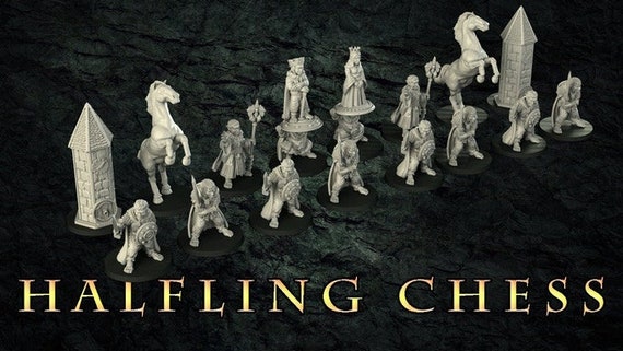 Rat and Halfling / Hobbit Chess Set 32pc Miniaturas de mesa - Etsy España