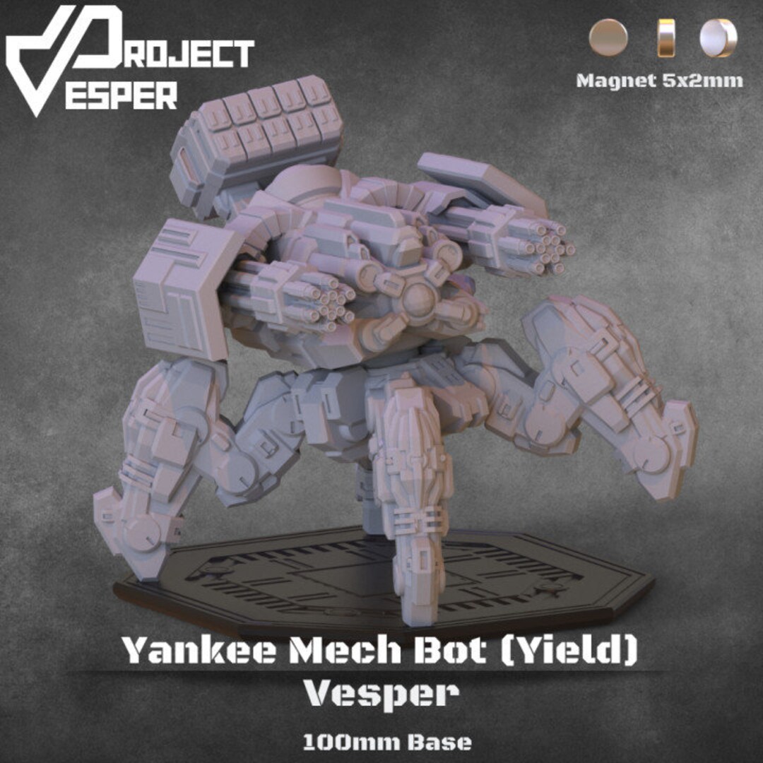 Yankee Mech Bot Heavy Quad Mech Vesper Project 100mm Unpainted ...