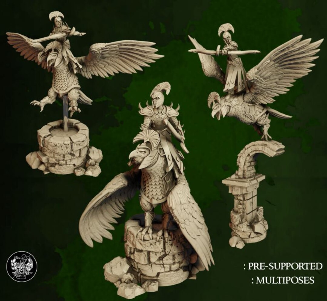 High Elf Eagle Riders 3 Poses High Elves Vs. Dwarfs Unpainted ...