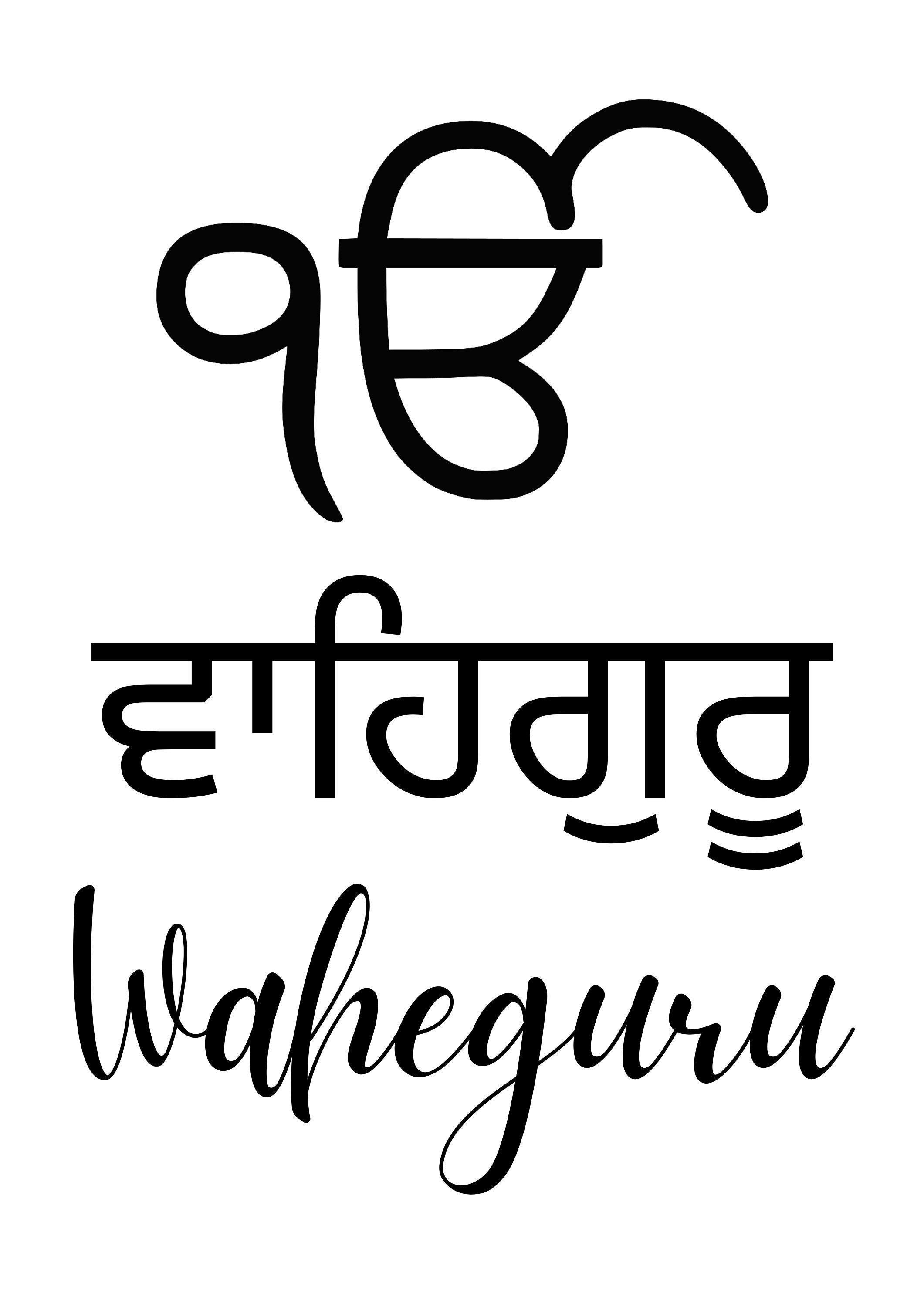 Waheguru Wall Poster - Etsy