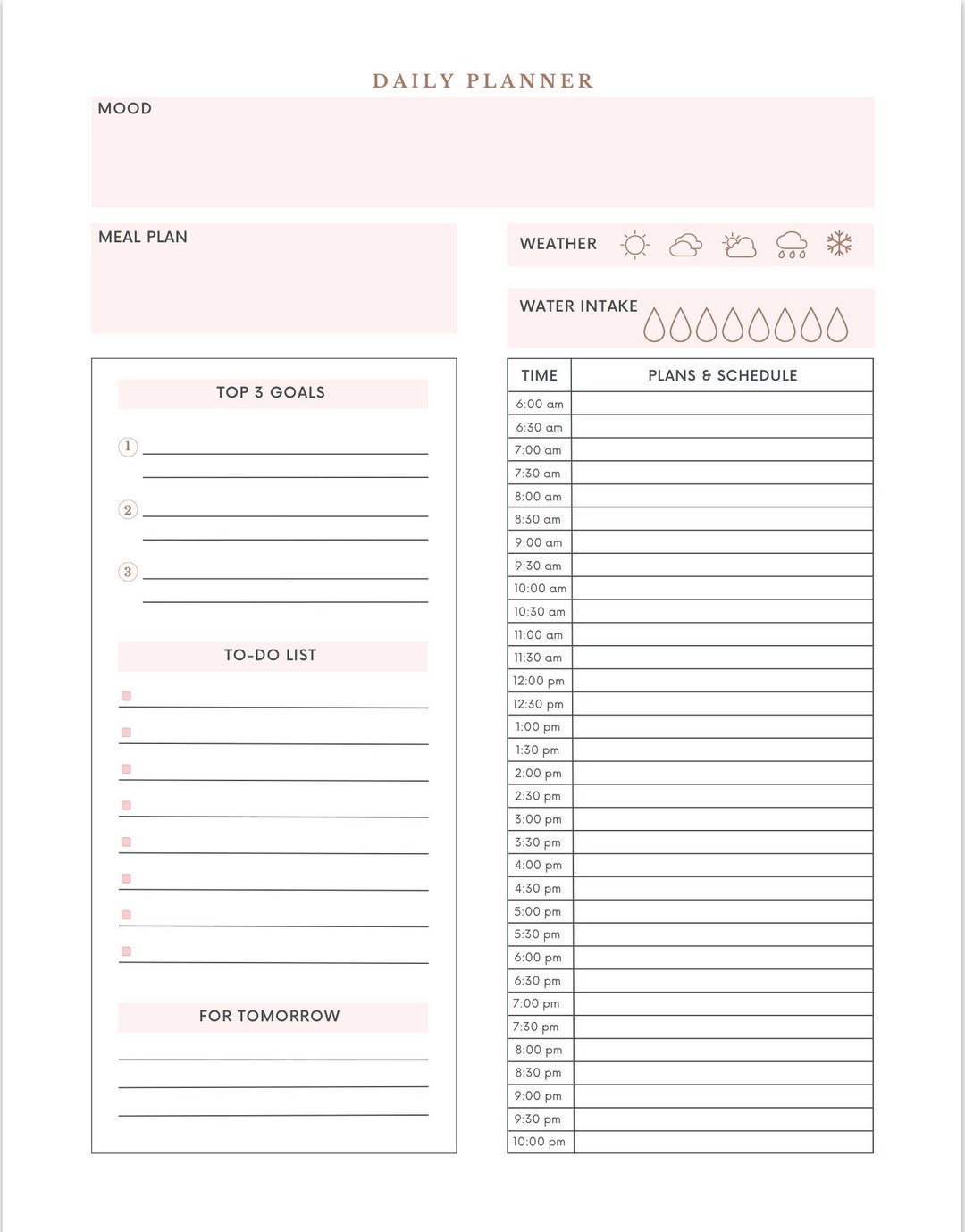 DIGITAL DAILY PLANNER | Checklist Planner, Work to Do List, Note ...