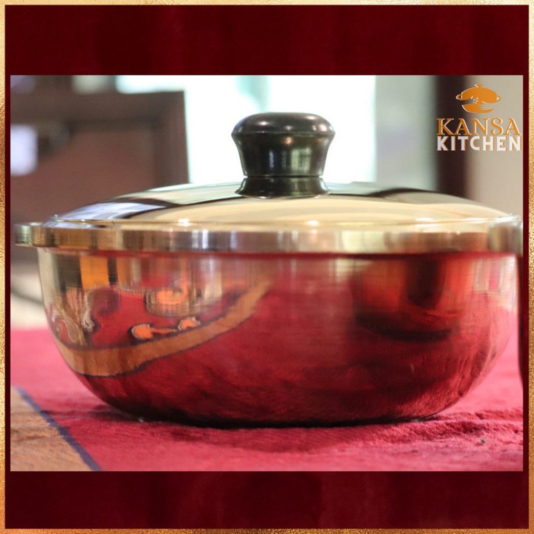 Bronze kansa 100% Big Rice Vessel, Healthy Cooking Vessels Comes With ...