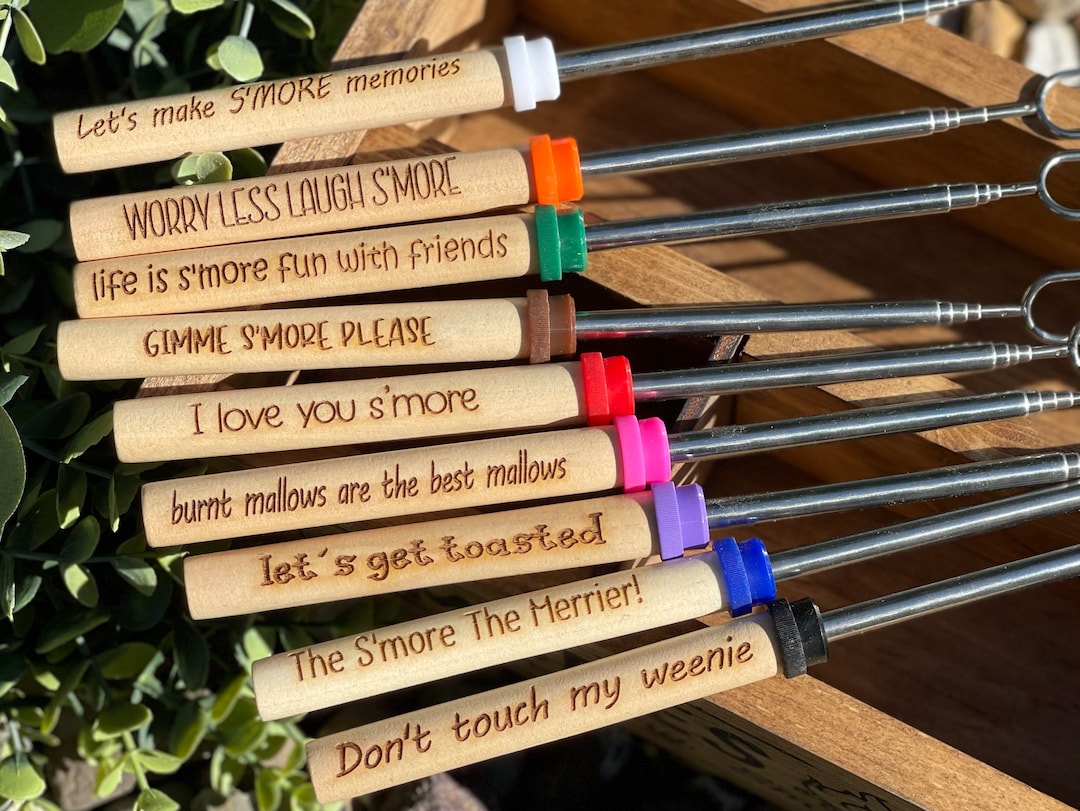 S’mores Roasting Stick, Engraved Marshmallow Roasting, Expanding ...