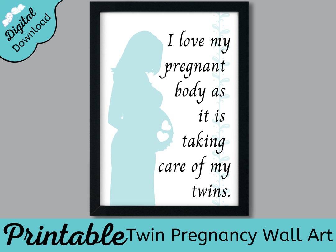 Tweelingzwangerschap bevestigingen kunst aan de muur | Tweelingen ...