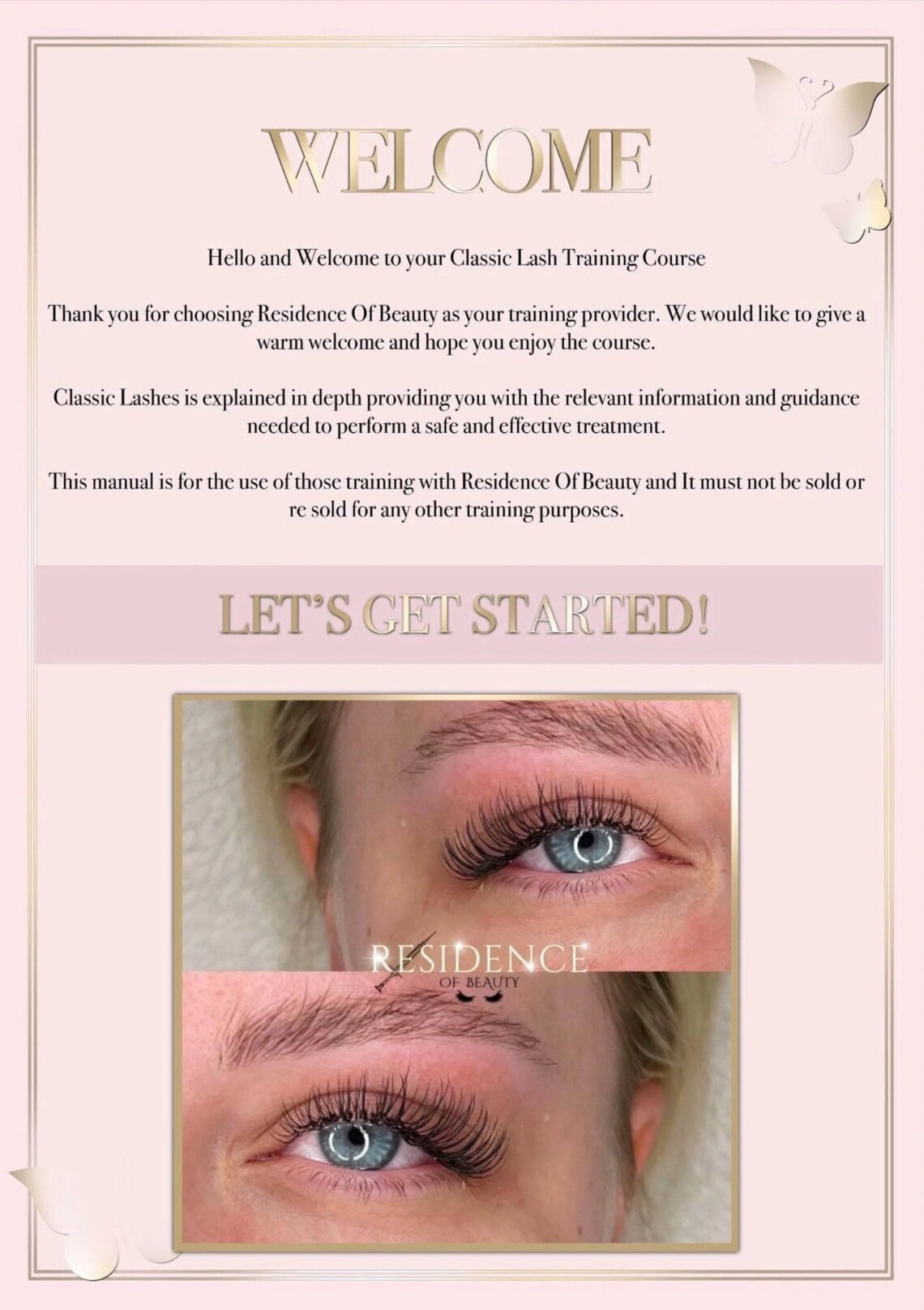 EYELASH MANUAL Individual Classic Eyelash Lash Extension Training ...