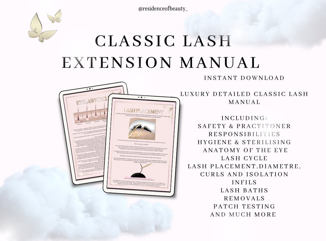 EYELASH MANUAL Individual Classic Eyelash Lash Extension Training ...