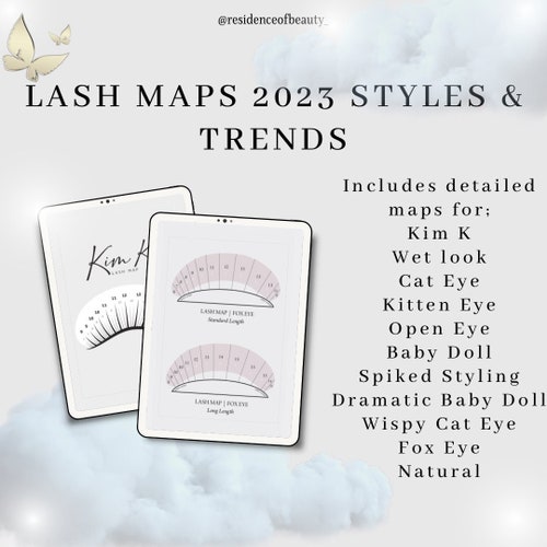 2023 UPDATED Eyelash Extension Lash Map Mapping Guide Ebook - Etsy