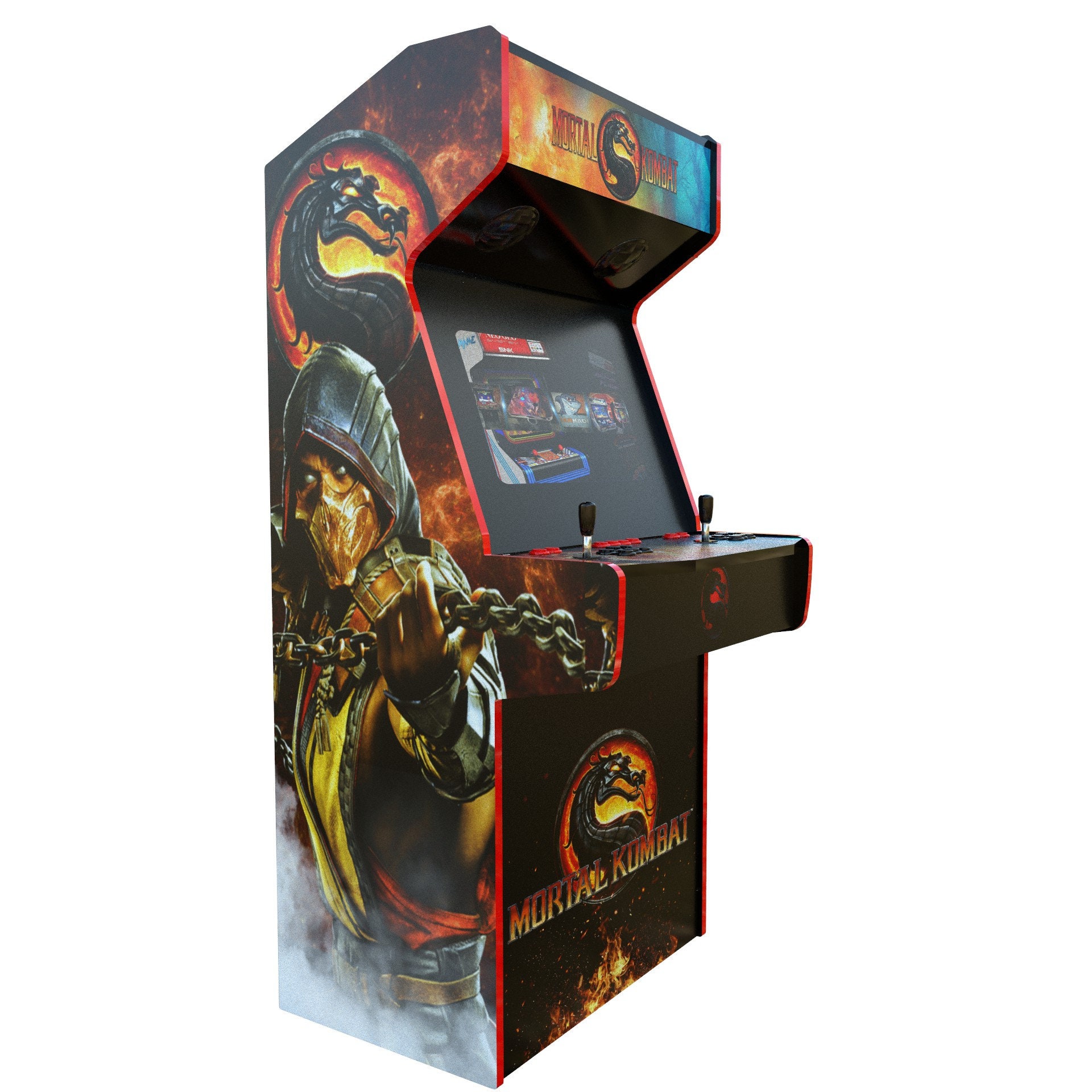 Mortal Kombat • Arcade Cabinet Machine Artwork • Digital Graphic ...