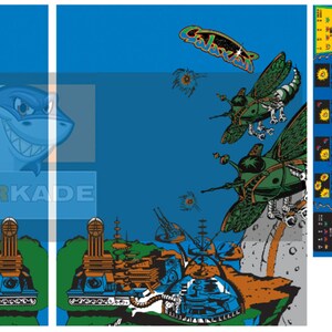 Galaxian Arcade Cabinet Machine Artwork Graphics Vinyl, Arcade Cabinet ...