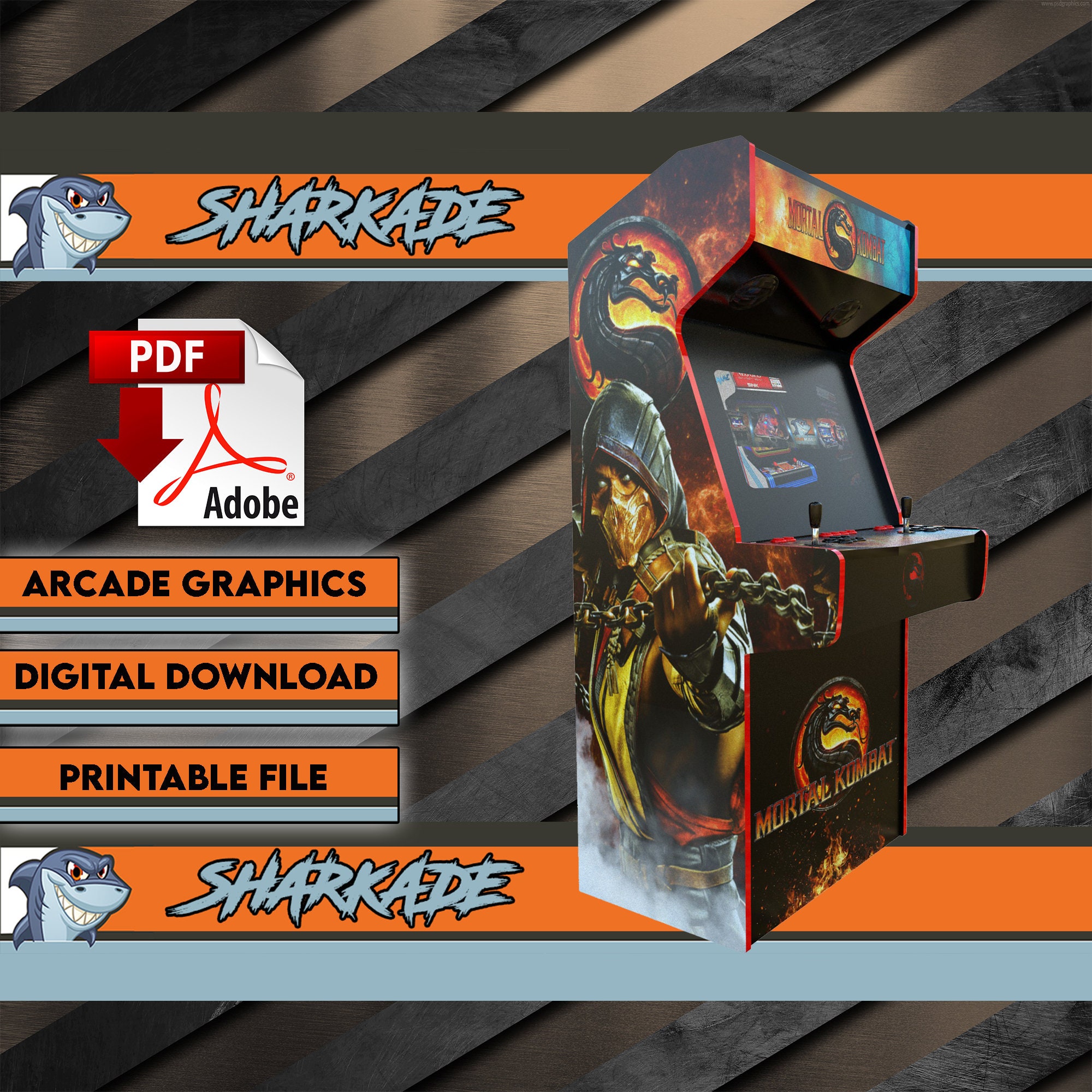 Mortal Kombat Arcade Cabinet Machine Artwork Digital - Etsy Australia