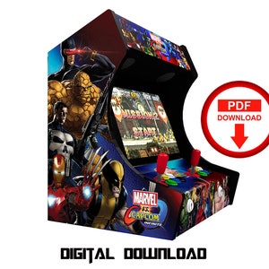 Marvel Vs Capcom Arcade Cabinet Machine Artwork Graphics Vinyl, Arcade ...
