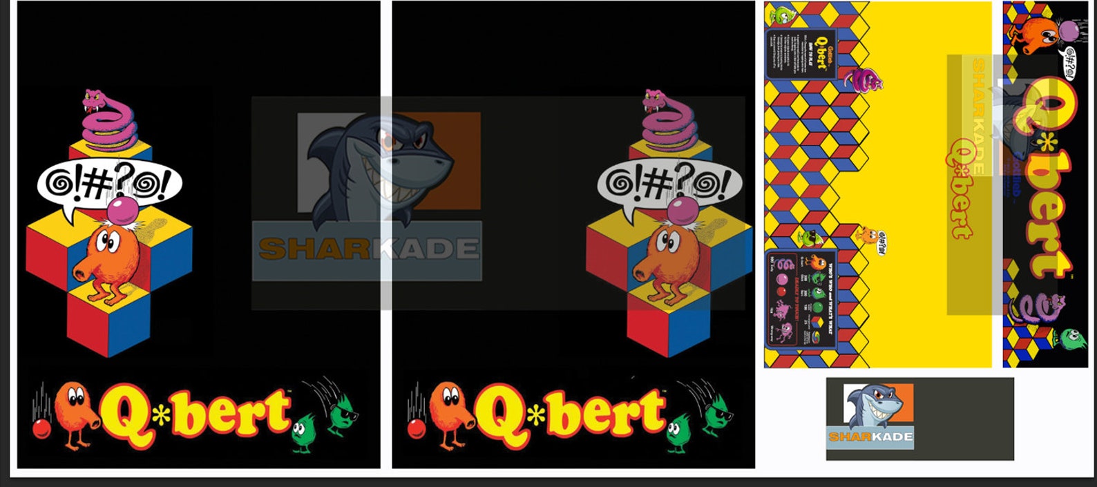 Qbert Bartop Arcade Cabinet Machine Artwork Graphics Vinyl, Arcade ...